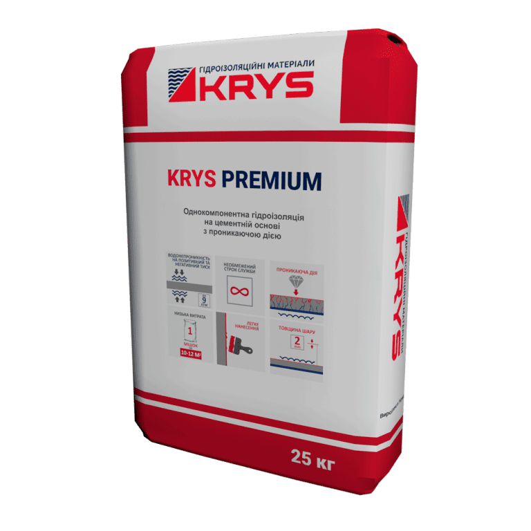 Акриловая гидроизоляция KRYS PLASTERSEAL. Гидроизоляция для ванной